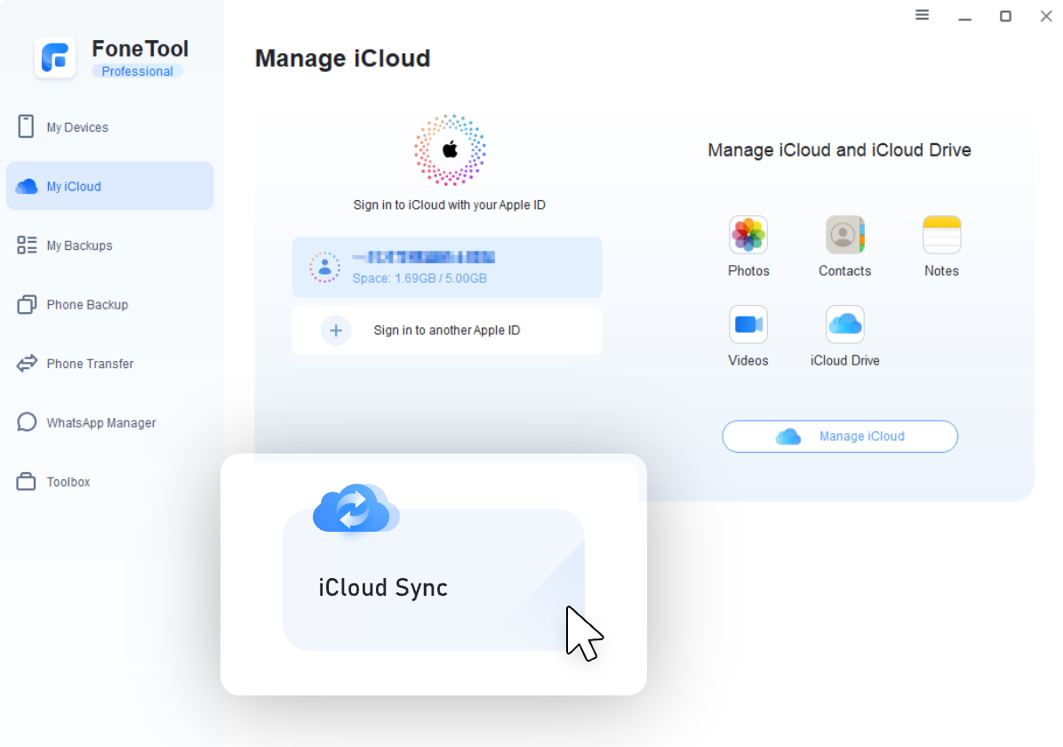 Free iCloud Data Management Tool on Windows PC