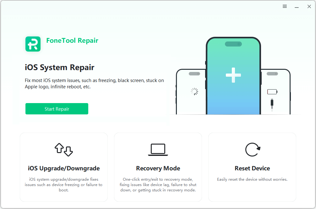 iOS System Repair with FoneTool Repair (Easy & Quick)