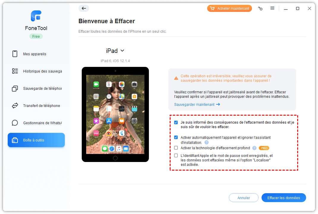 [Gratuit] Effacer tout le contenu d'un iPad