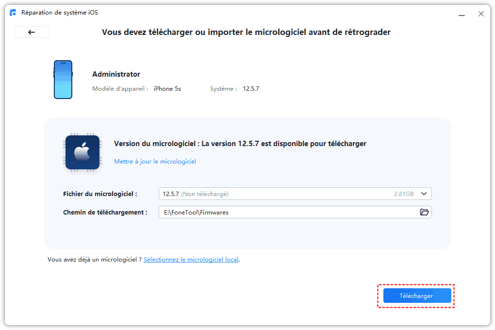Comment revenir à une version antérieure iOS sur iPhone